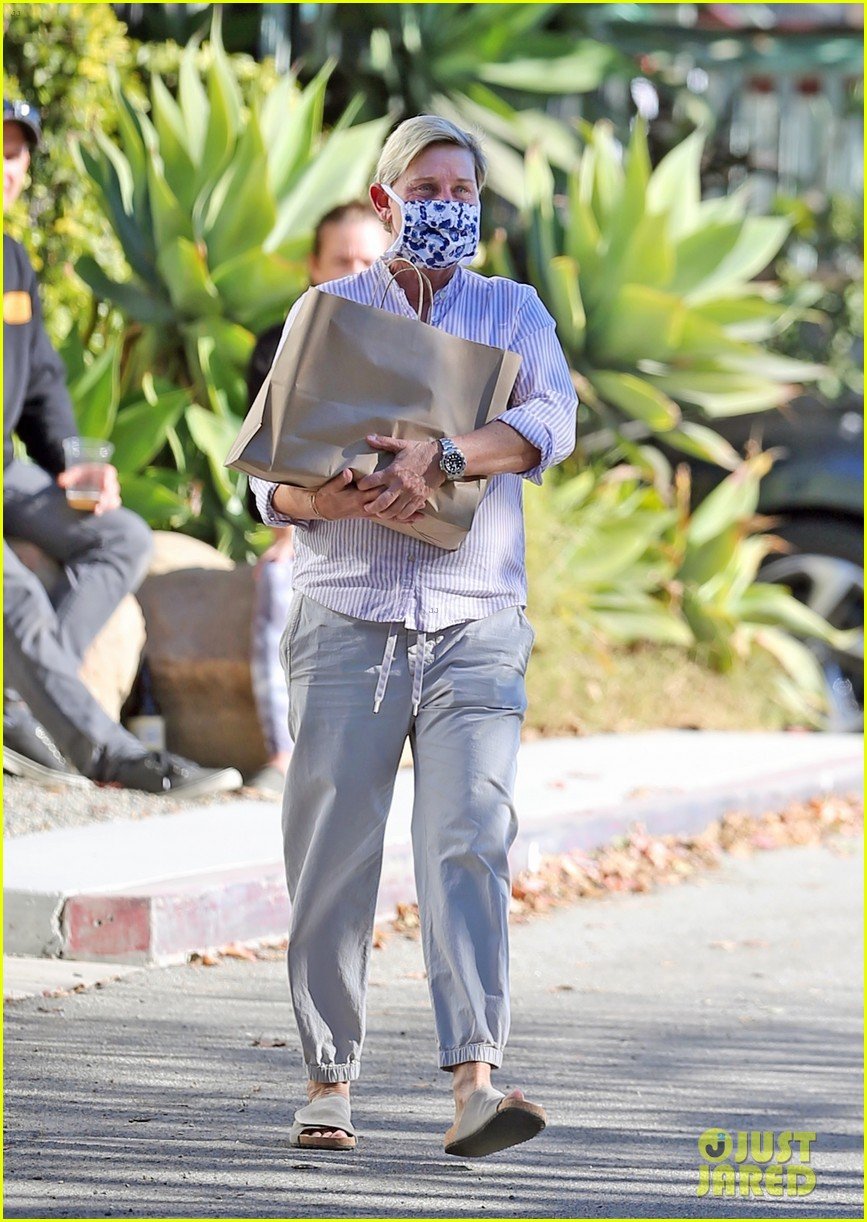 Photo: ellen degeneres drops mask phone speak 31 | Photo 4510396 | Just ...