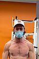 Patrick Schwarzenegger Bares His Abs & Wears a Mask During Workout ...