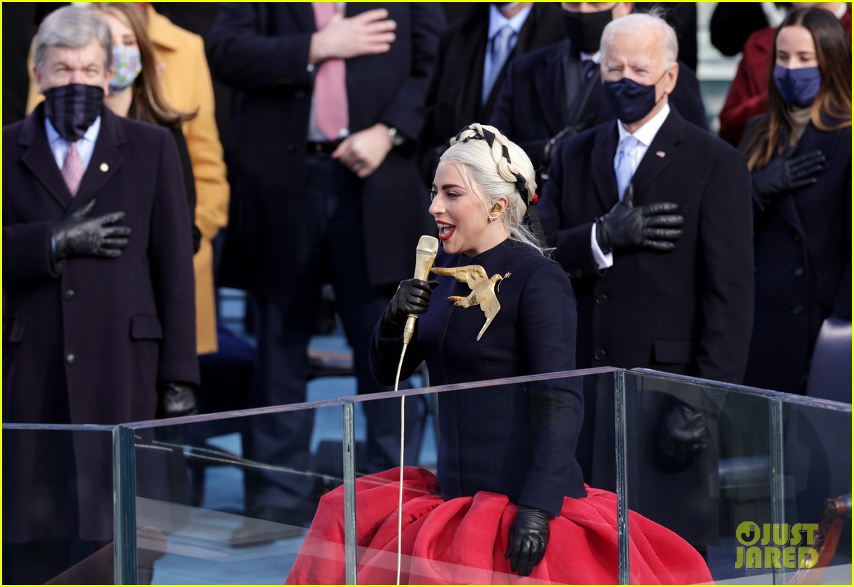 Lady Gaga Performs the National Anthem at Presidential Inauguration ...