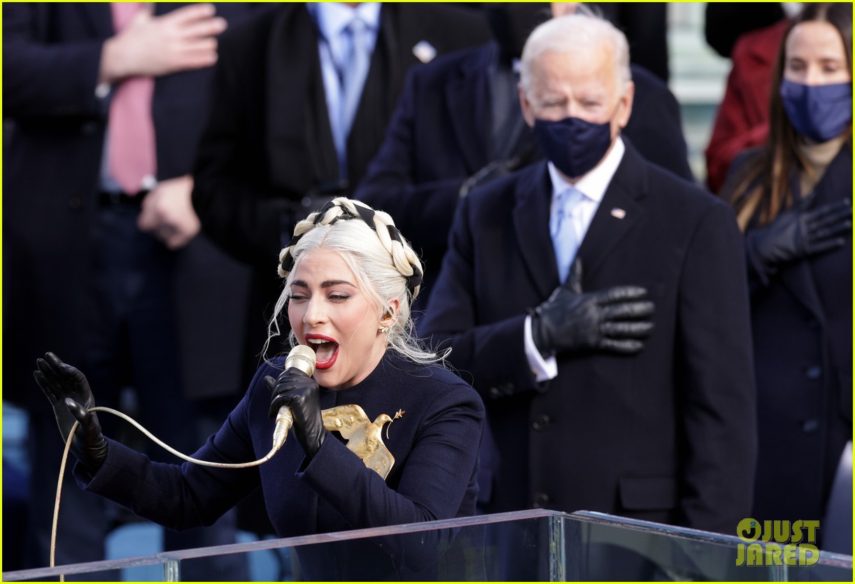 Lady Gaga Performs the National Anthem at Presidential Inauguration ...