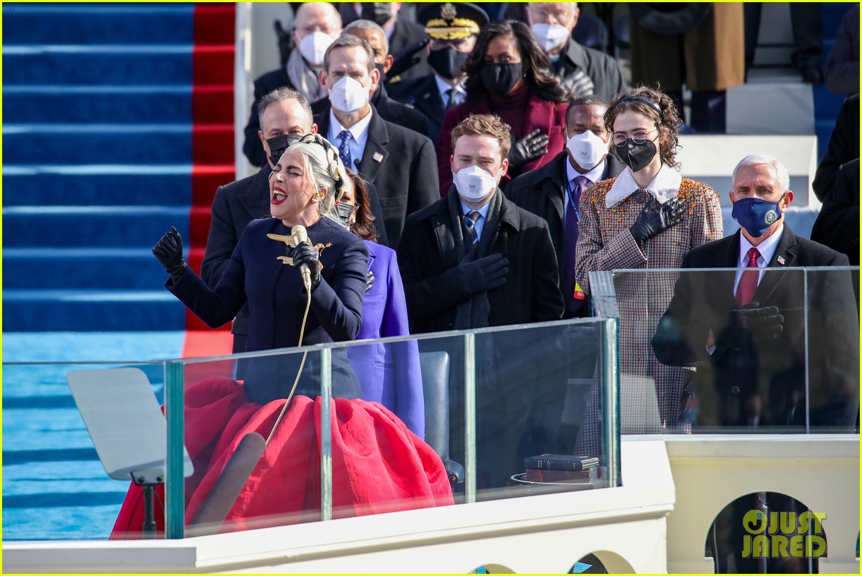 Lady Gaga Performs the National Anthem at Presidential Inauguration ...