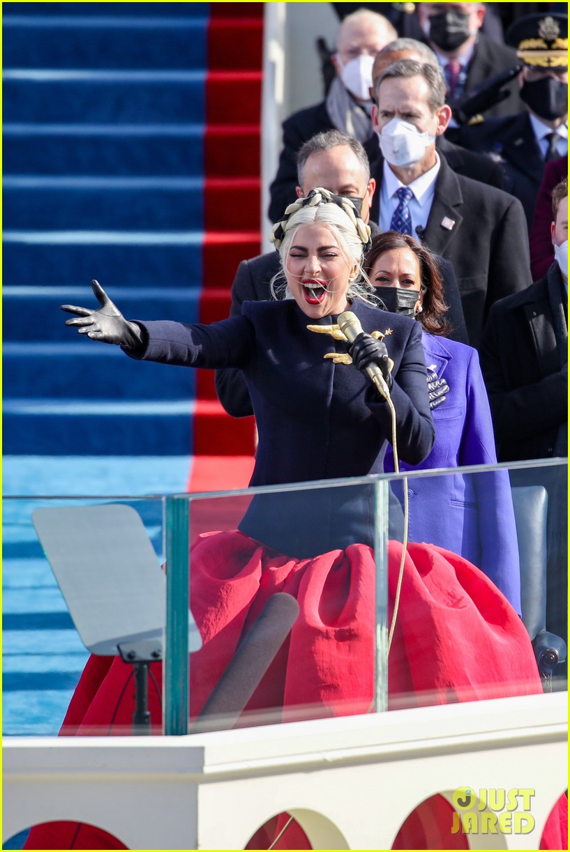 Lady Gaga Performs the National Anthem at Presidential Inauguration ...