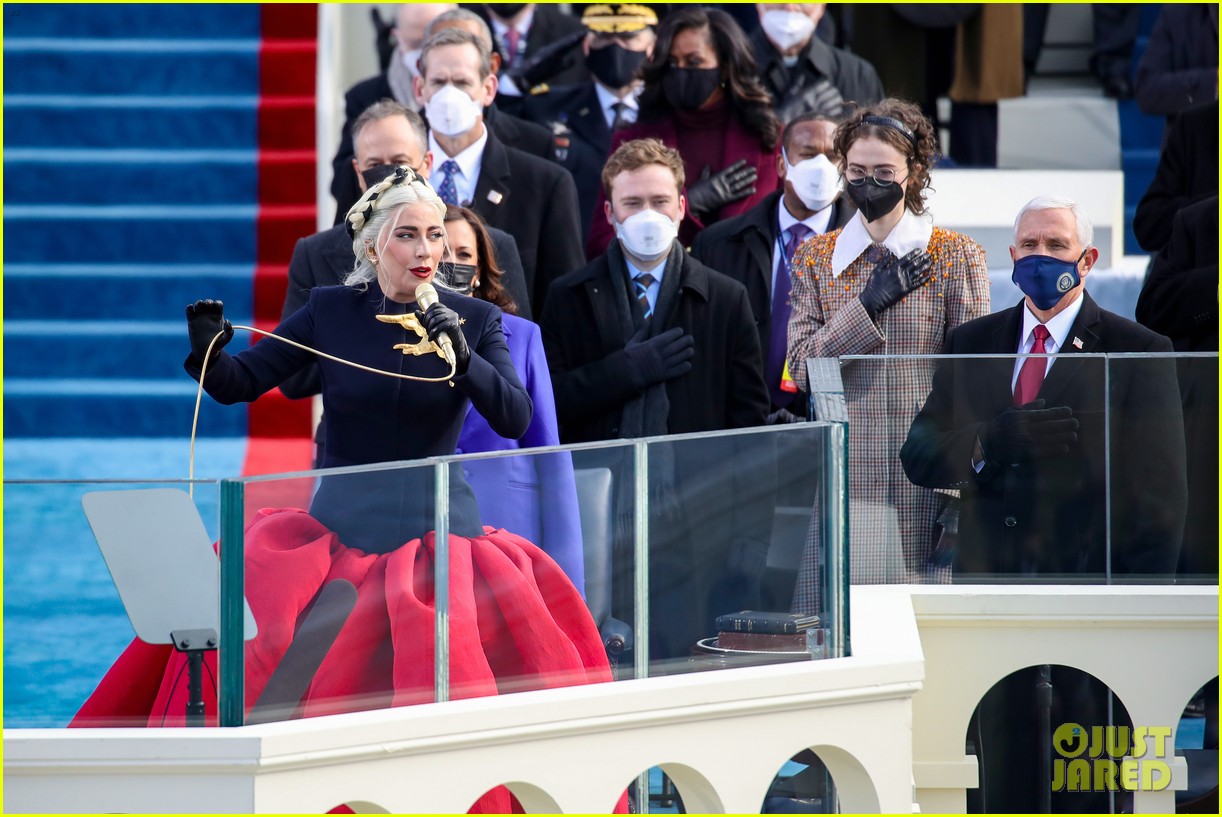 Lady Gaga Performs the National Anthem at Presidential Inauguration ...