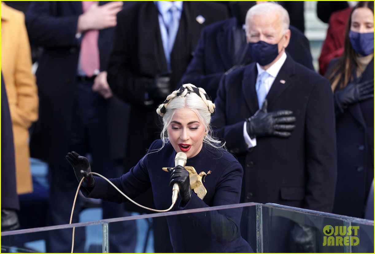 Lady Gaga Performs the National Anthem at Presidential Inauguration ...