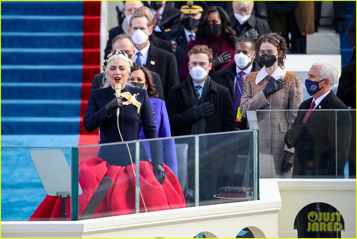 Lady Gaga Performs the National Anthem at Presidential Inauguration ...