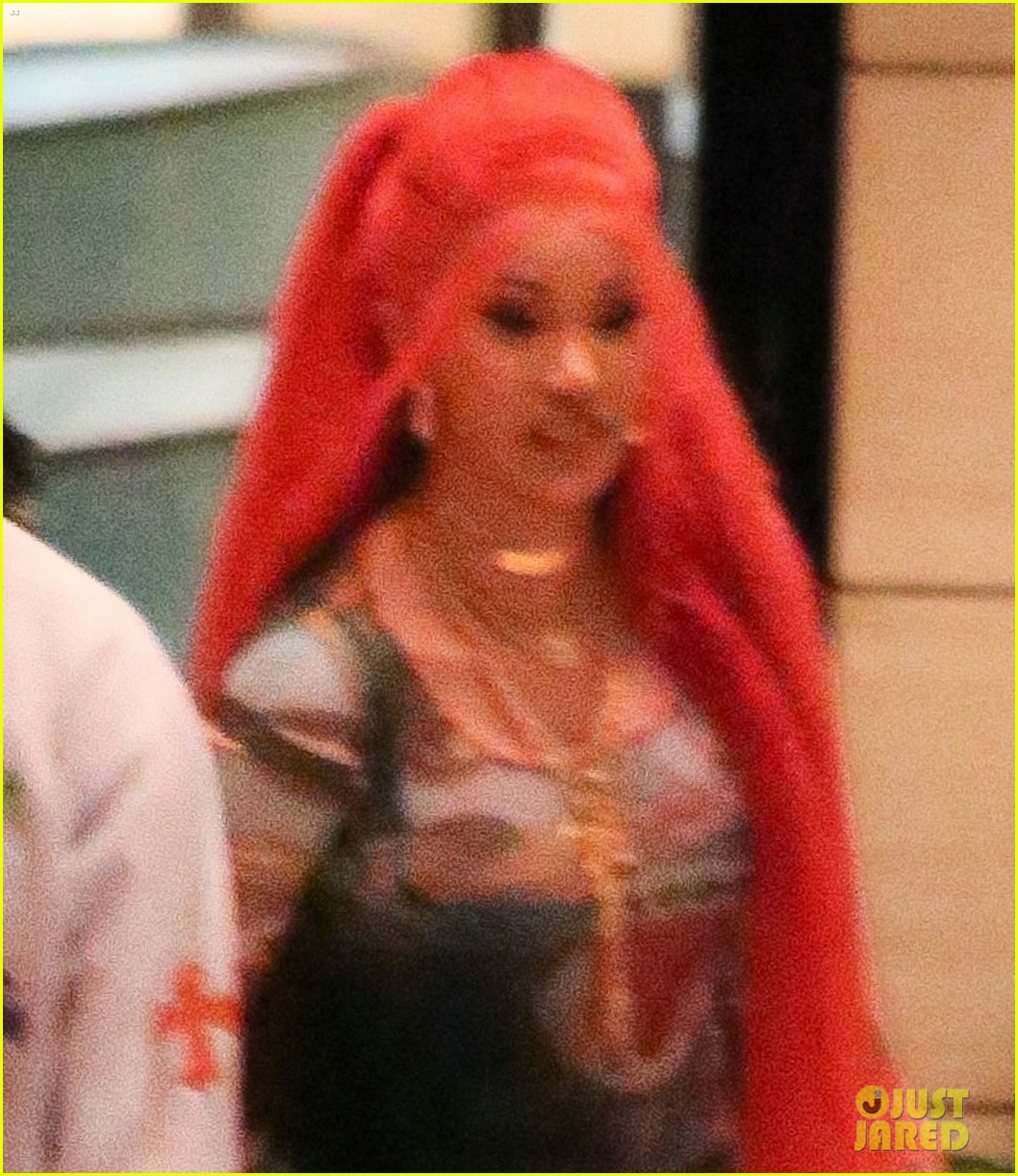 Cardi B Wears Long Red Wig While Celebrating 'Up' Release: Photo ...