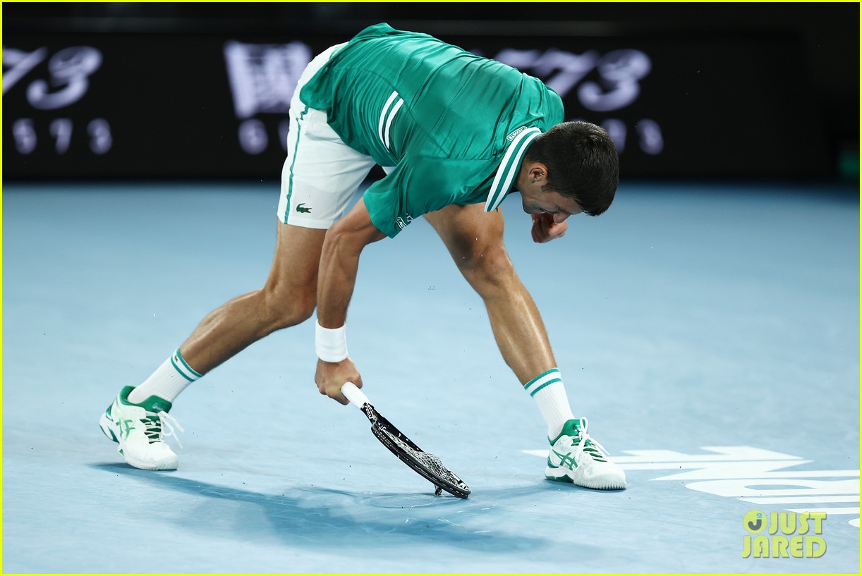 Novak Djokovic Destroys Tennis Racket in Fit of Rage During Australian ...