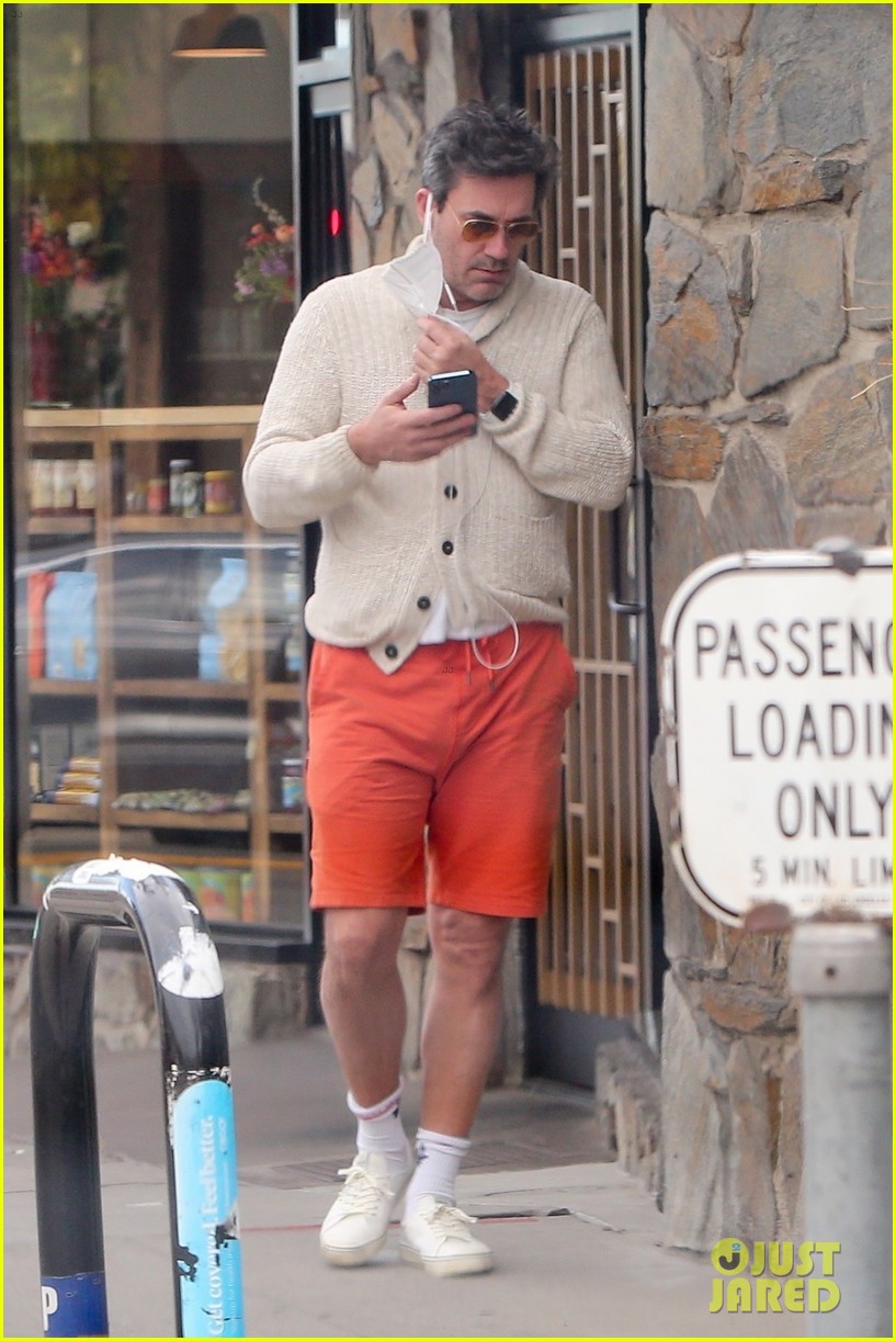 Jon Hamm Wears Bright Orange Shorts While Running Errands With ...
