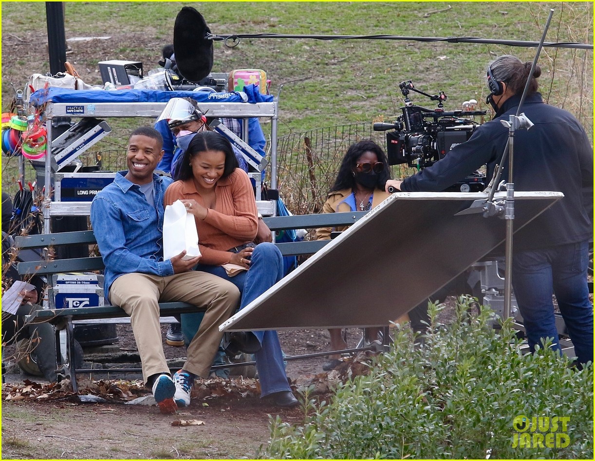 Michael B. Jordan & Chante Adams Cuddle Up While Filming Romantic ...