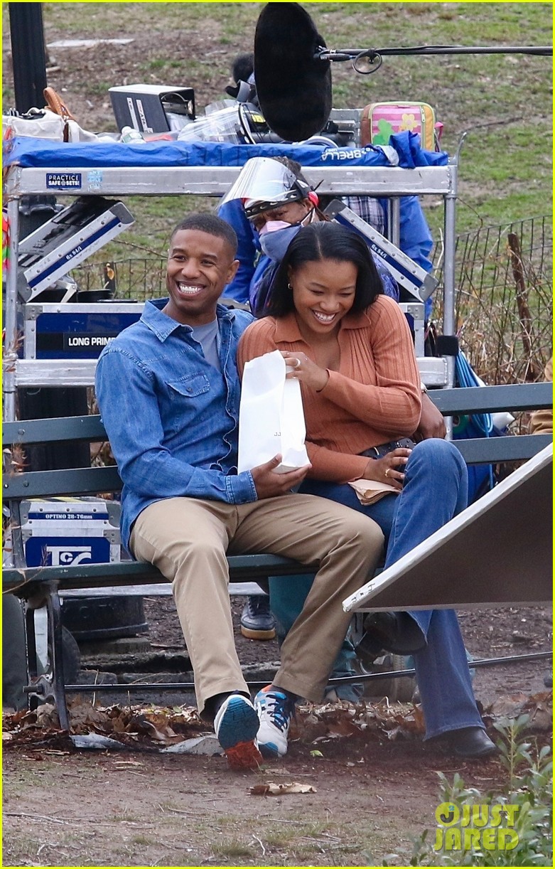 Michael B. Jordan & Chante Adams Cuddle Up While Filming Romantic ...
