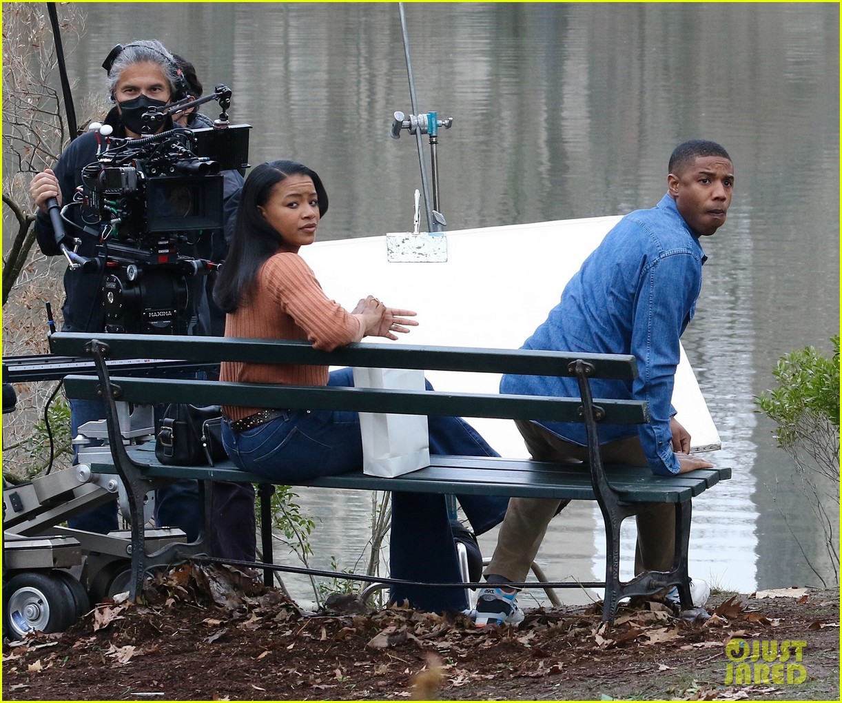Michael B. Jordan & Chante Adams Cuddle Up While Filming Romantic ...