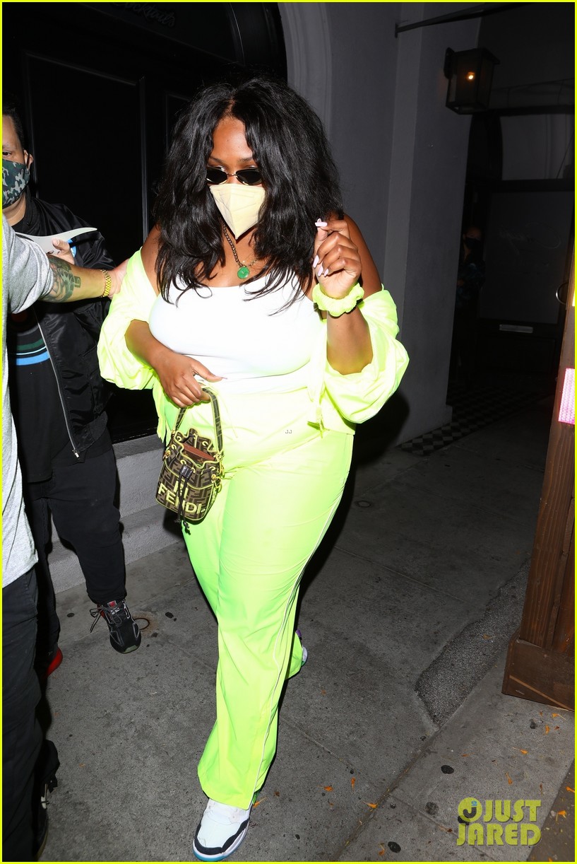 Lizzo Rocks Neon Yellow Outfit for Dinner in WeHo: Photo 4541043 ...
