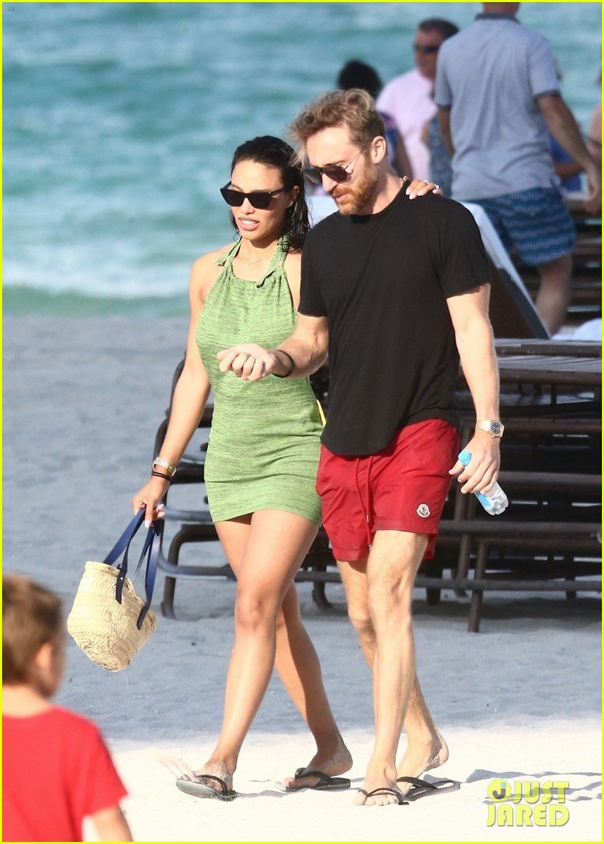 David Guetta Goes Shirtless in Miami, Packs on the PDA with Girlfriend ...