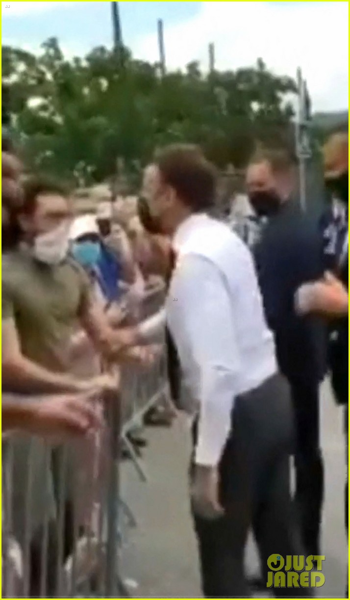 French President Emmanuel Macron Slapped in the Face During a Visit ...