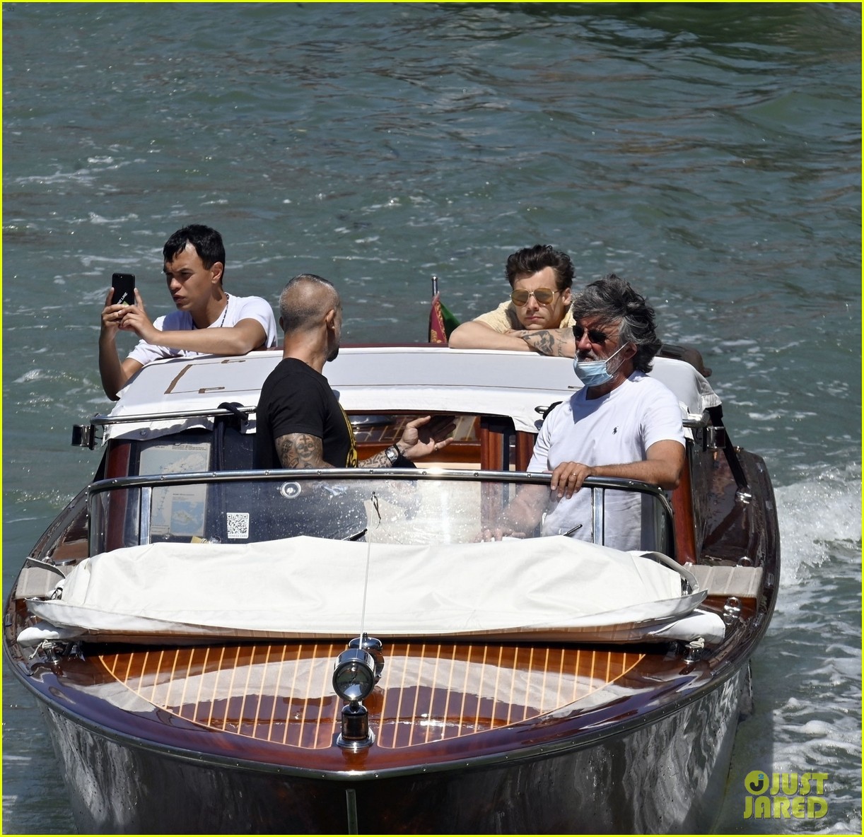 Harry Styles Relaxes on a Water Taxi as He Arrives in Venice : Photo ...