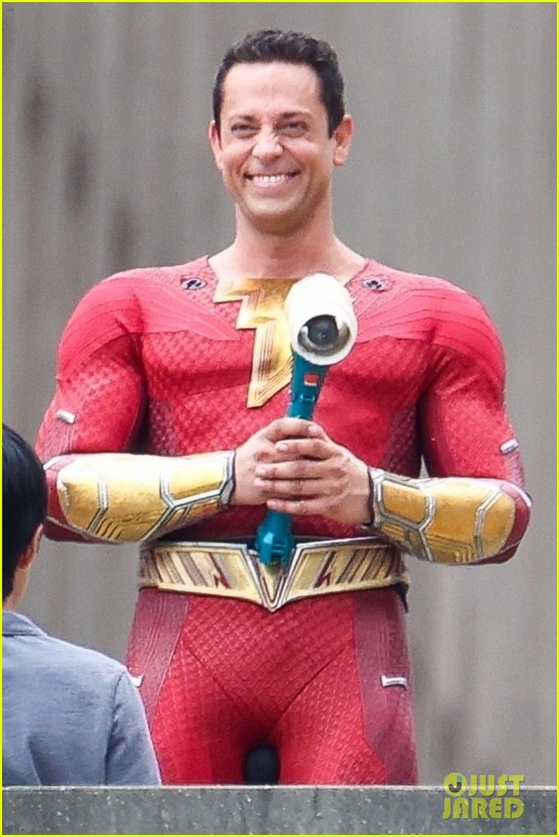 Zachary Levi Suits Up in His Brand New Superhero Costume for First 'Shazam 2' Set Pics!: Photo ...