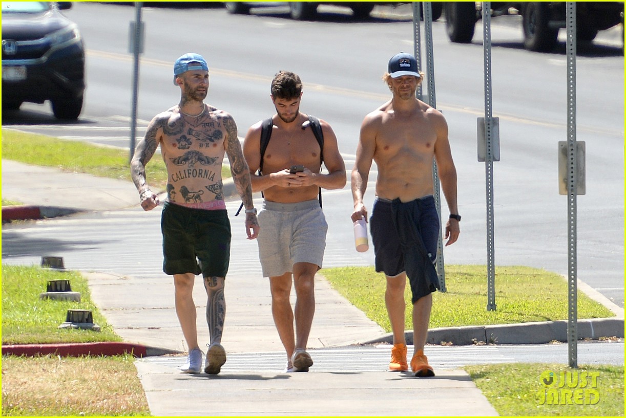 Adam Levine & Eric Christian Olsen Have Been Going on Daily Shirtless ...