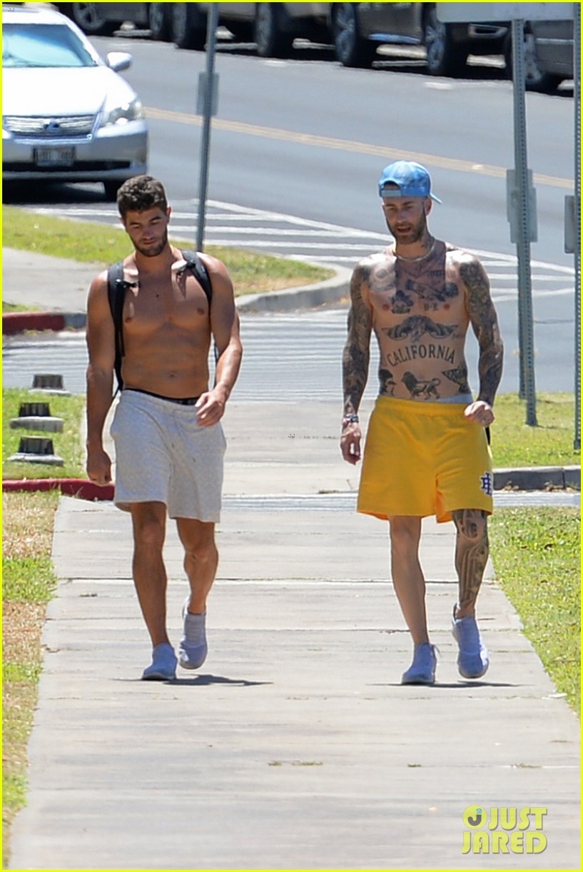 Adam Levine & Eric Christian Olsen Have Been Going on Daily Shirtless ...