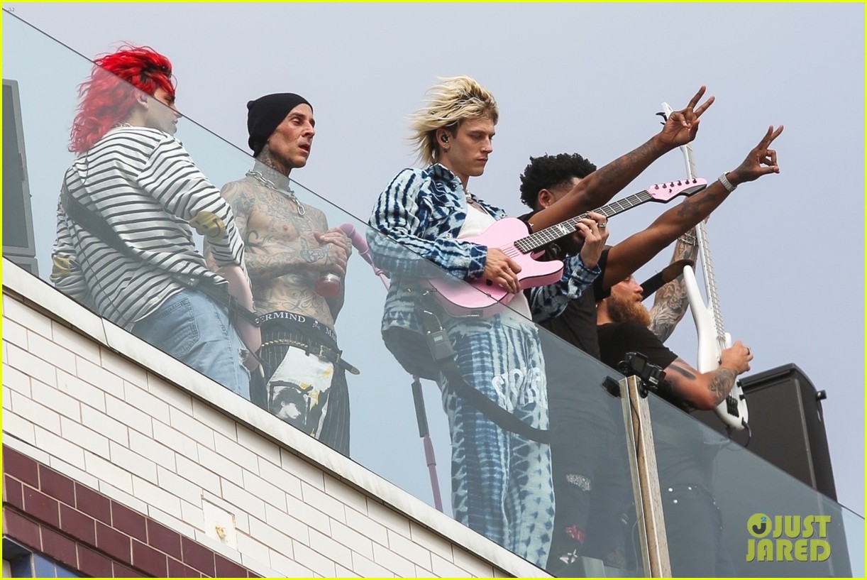 Megan Fox, Kourtney Kardashian, & Addison Rae Attend Machine Gun Kelly ...