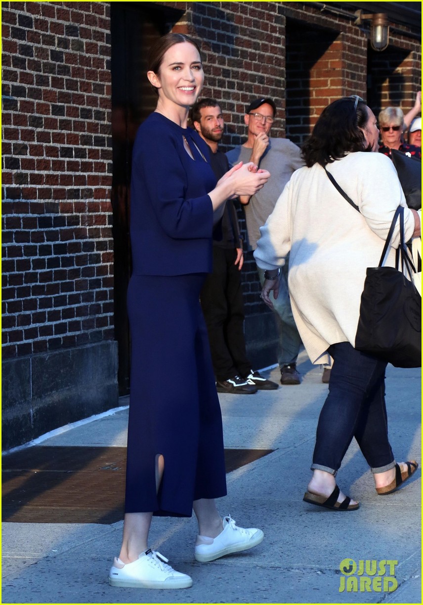 Emily Blunt Spotted at 'Colbert' Studio in NYC, Talks About Secret to ...