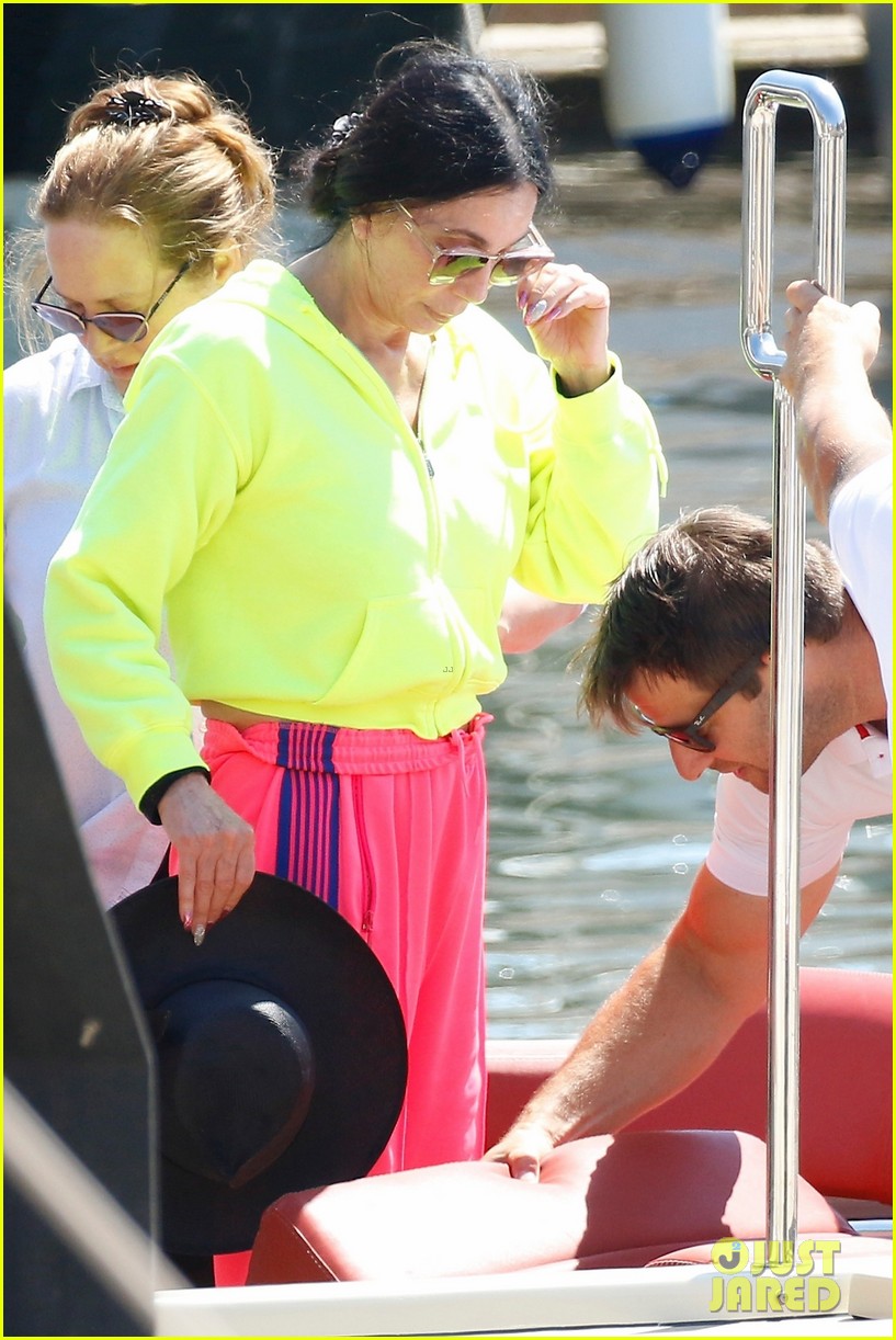Photo: cher neon yellow pink boat arrival wrap up vacation 51 | Photo ...