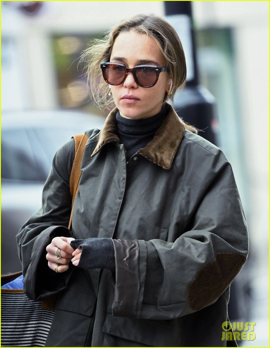 Emilia Clarke Does a Wellness Shot During a Day of Shopping in East ...