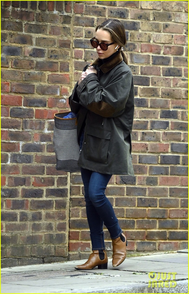 Emilia Clarke Does a Wellness Shot During a Day of Shopping in East ...