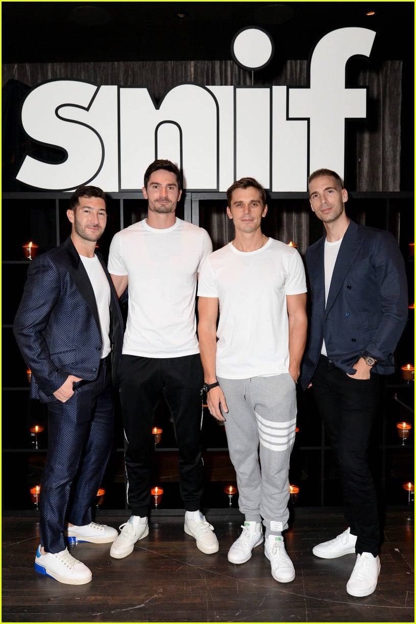 Simon Huck Supports Hubby-to-Be Phil Riportella at Snif Launch Event ...