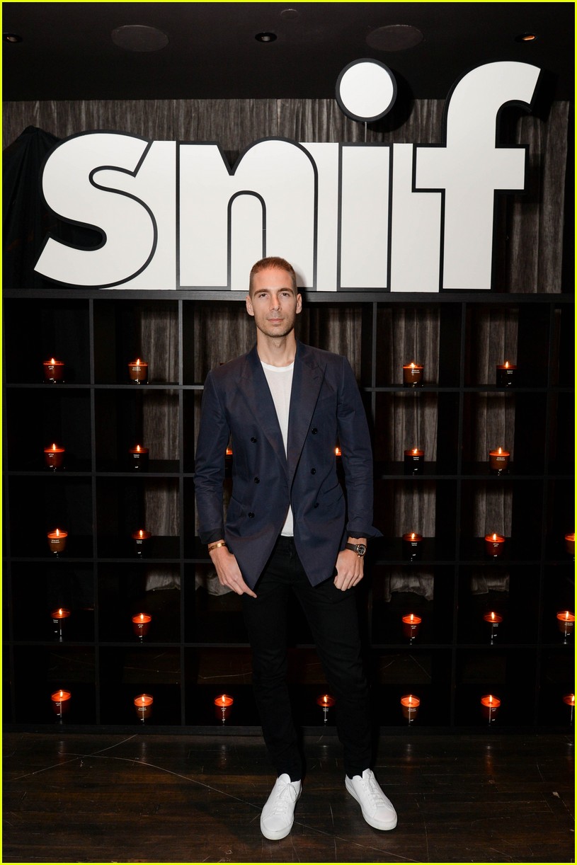 Simon Huck Supports Hubby-to-Be Phil Riportella at Snif Launch Event ...