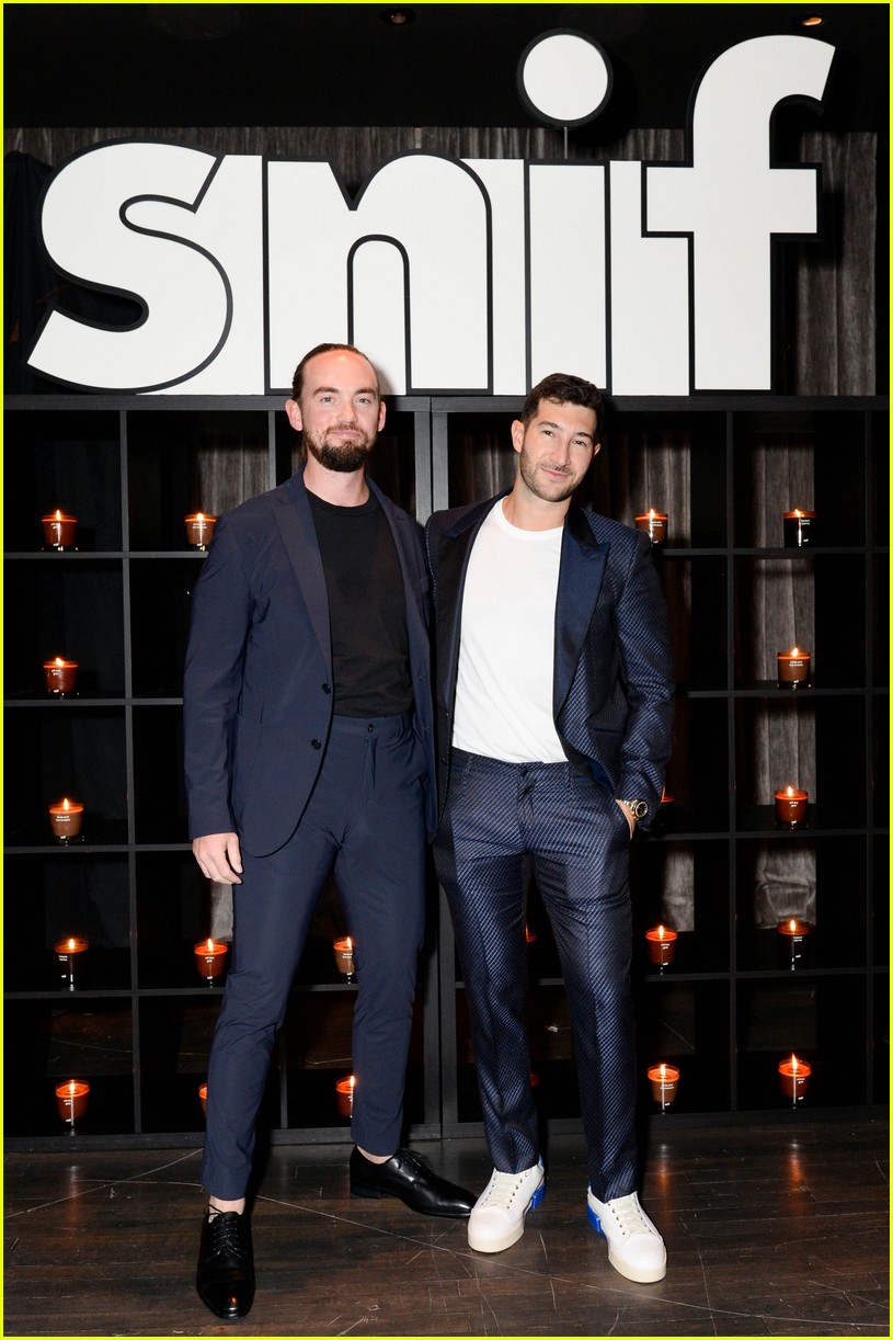Simon Huck Supports Hubby-to-Be Phil Riportella at Snif Launch Event ...