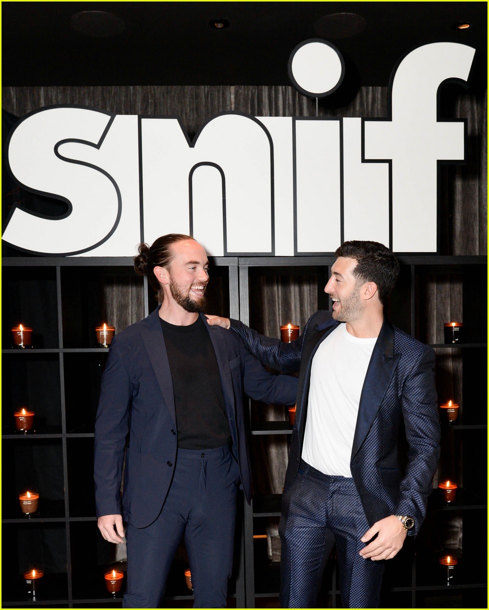 Simon Huck Supports Hubby-to-Be Phil Riportella at Snif Launch Event ...
