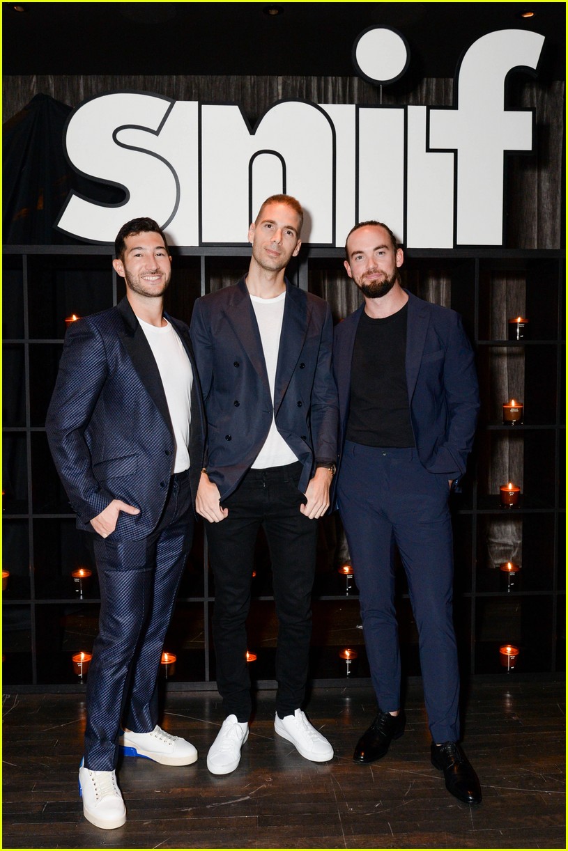 Simon Huck Supports Hubby-to-Be Phil Riportella at Snif Launch Event ...