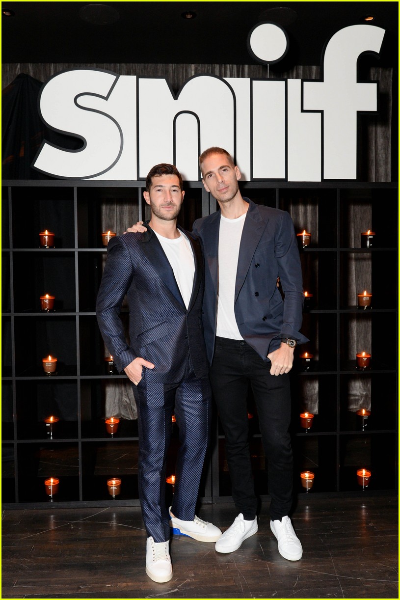Simon Huck Supports Hubby-to-Be Phil Riportella at Snif Launch Event ...