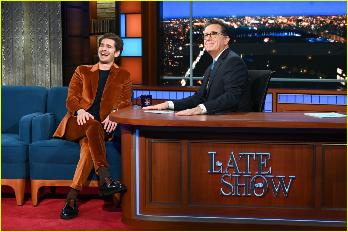 헐리우드 - 스티븐 콜베어 쇼 출연한 앤드류 가필드