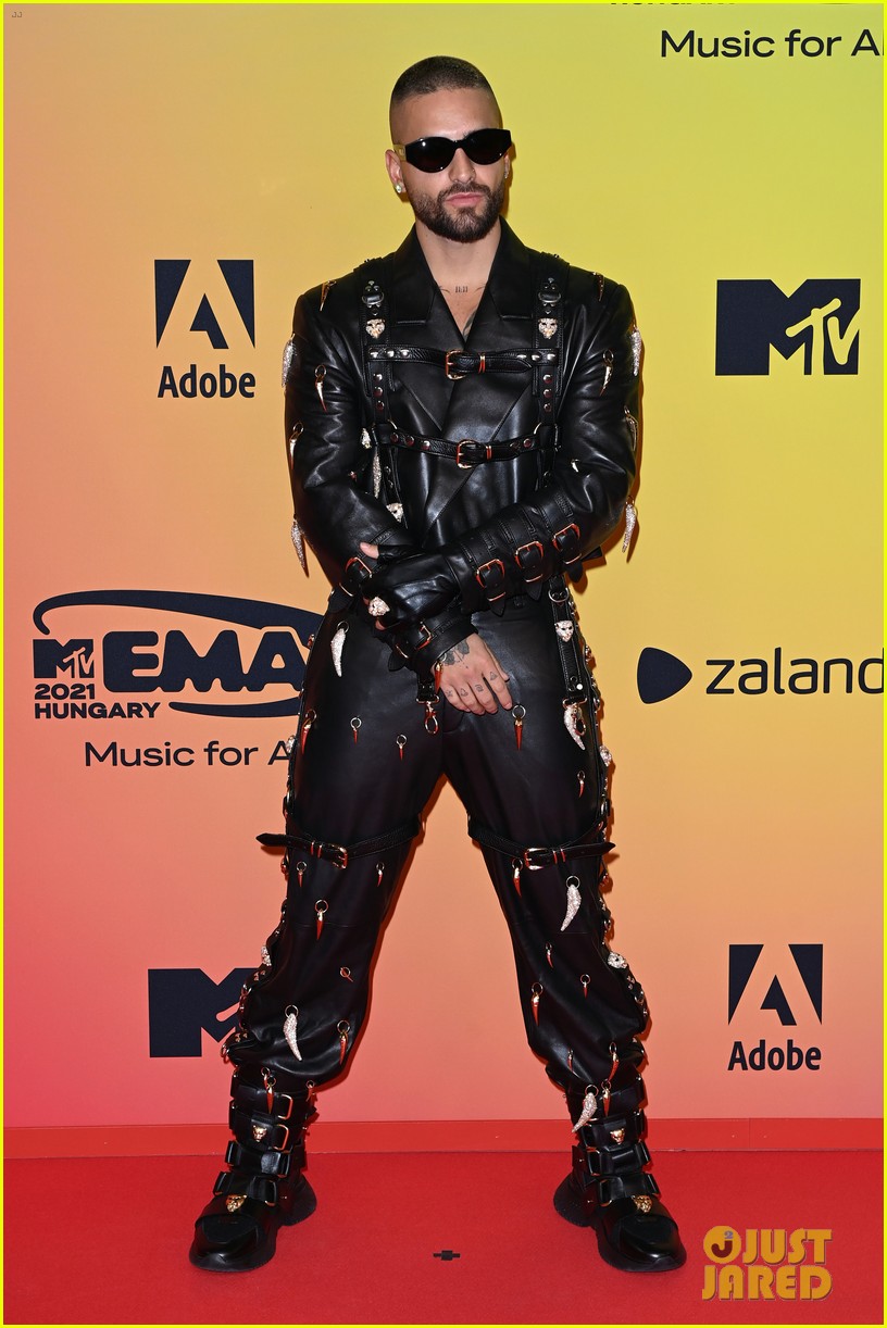 Maluma Rocks a Hot Leather Look at MTV EMAs 2021: Photo 4659873 ...