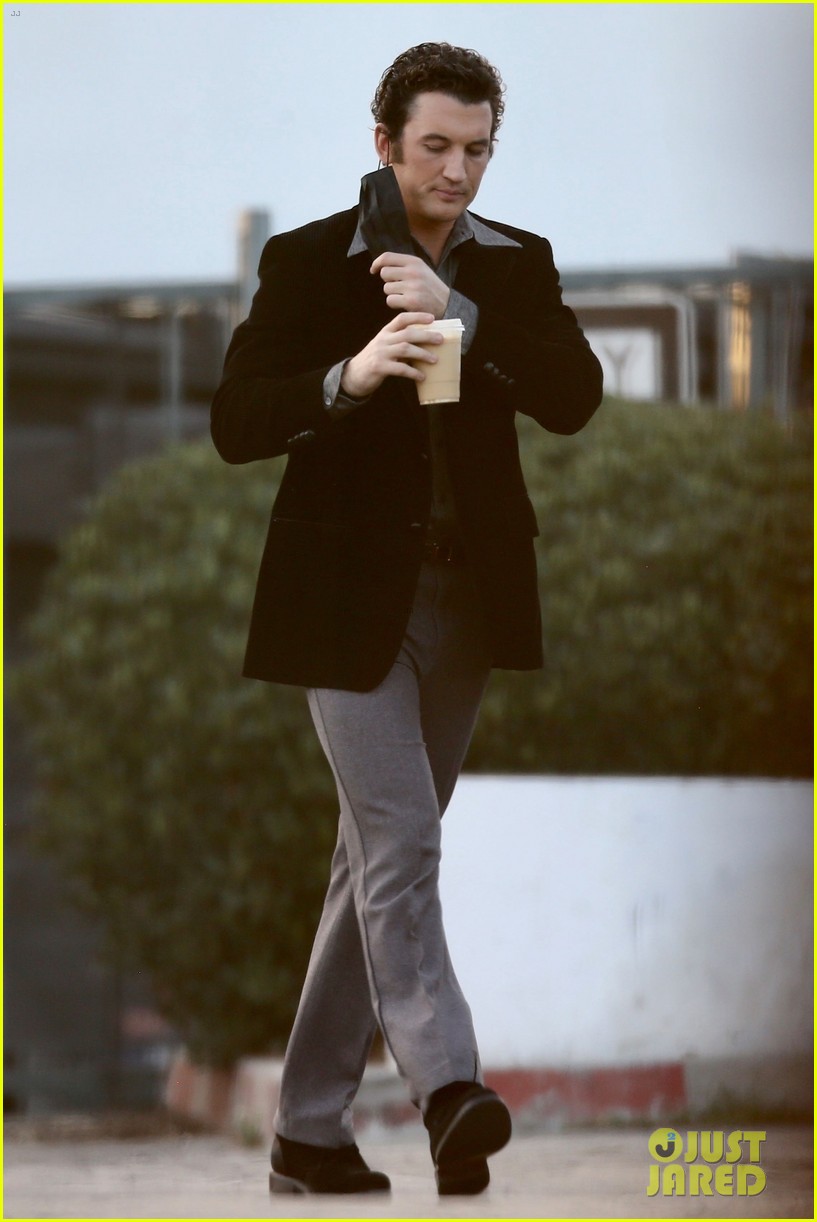 Miles Teller & Juno Temple Arrive on Set for Day of Filming 'The Offer ...