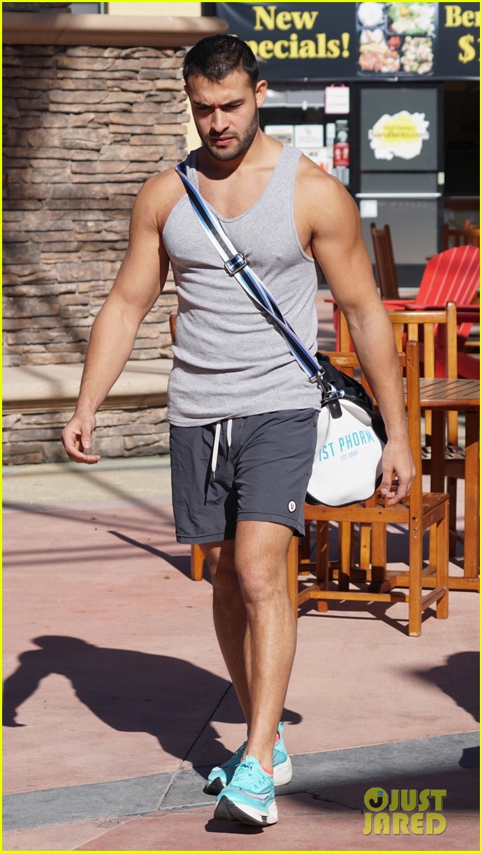Sam Asghari Shows Off His Muscles While Arriving at the Gym: Photo ...