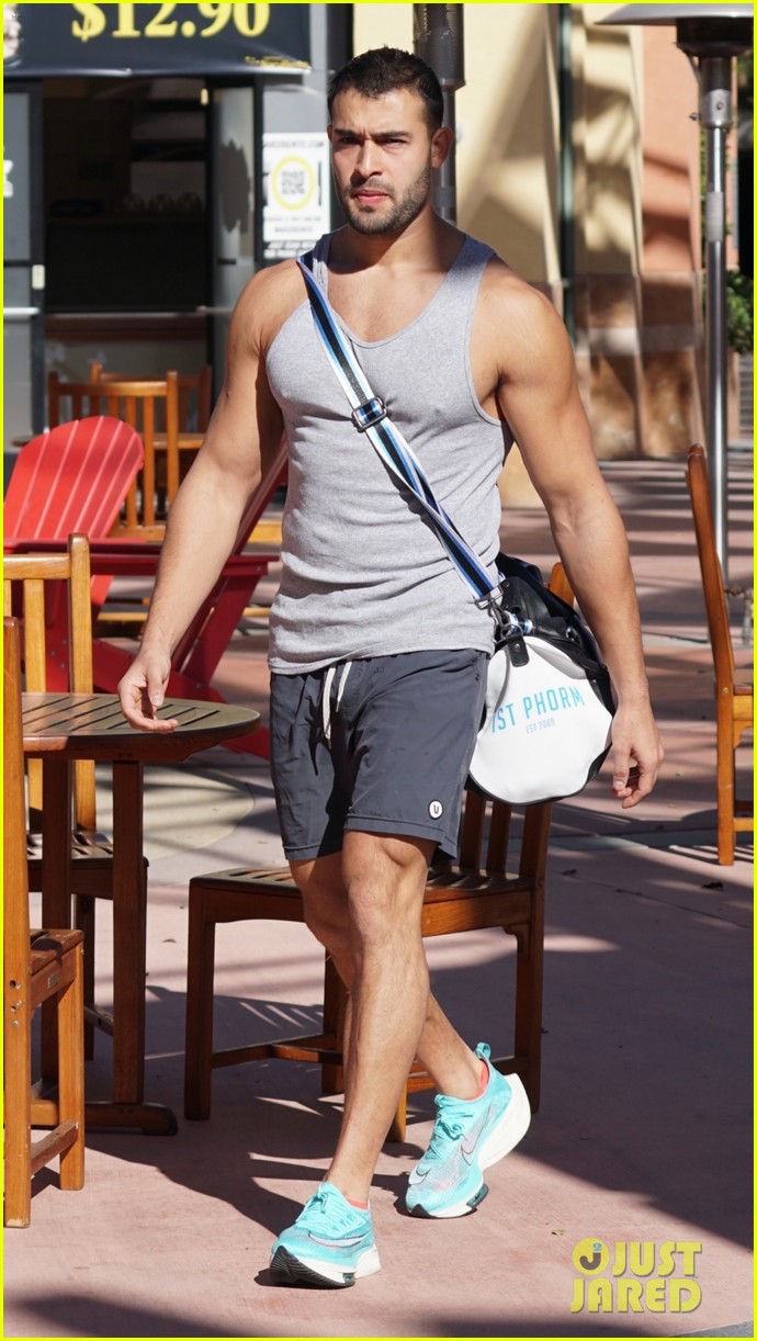 Sam Asghari Shows Off His Muscles While Arriving at the Gym: Photo ...