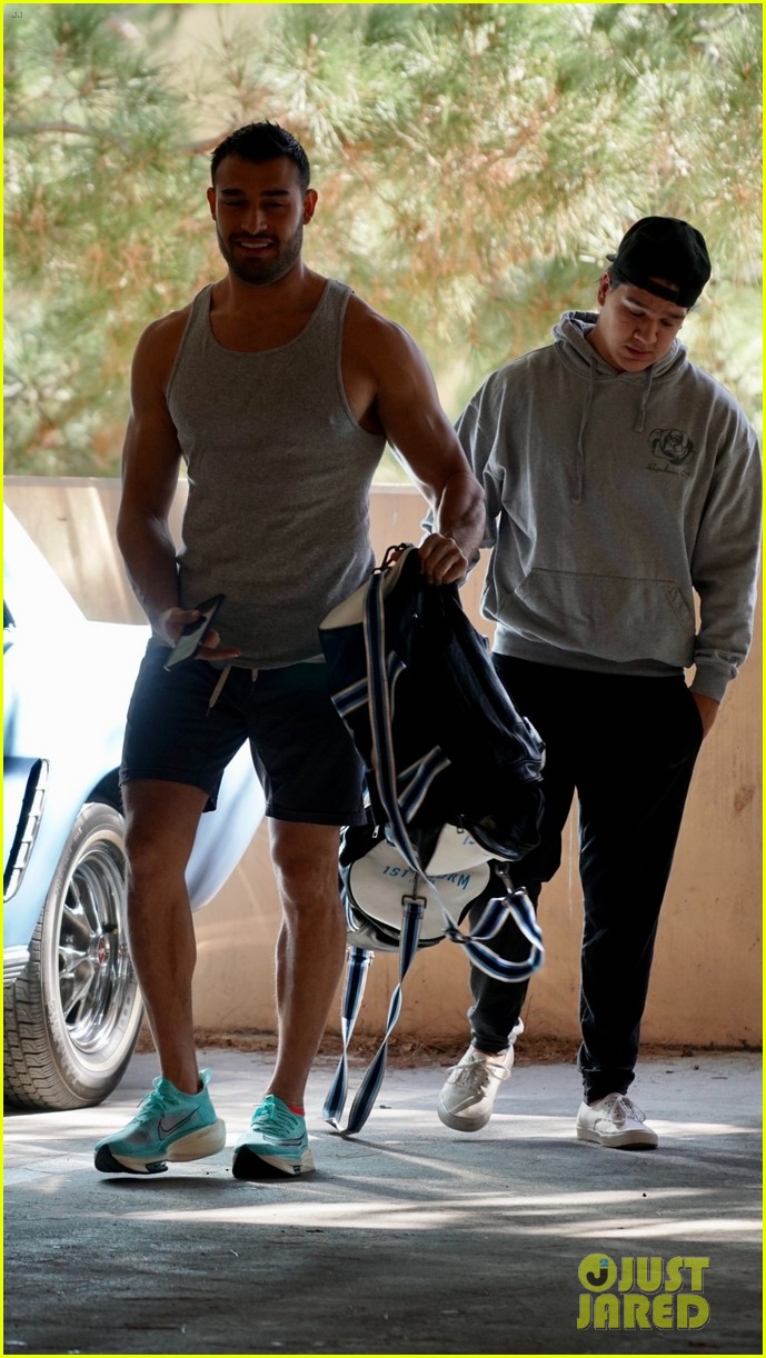Sam Asghari Shows Off His Muscles While Arriving at the Gym: Photo ...