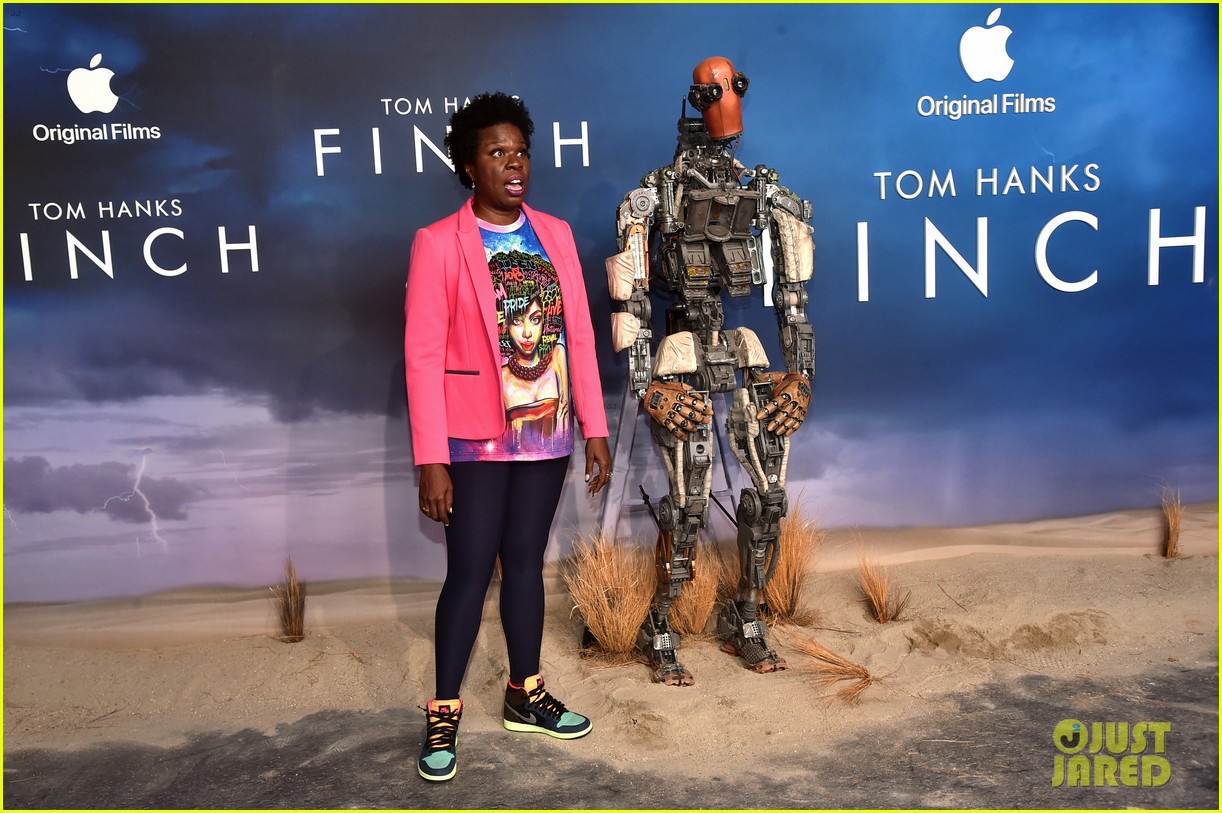 Tom Hanks Sneaks Up On Co-Star Caleb Landry Jones at 'Finch' Premiere ...