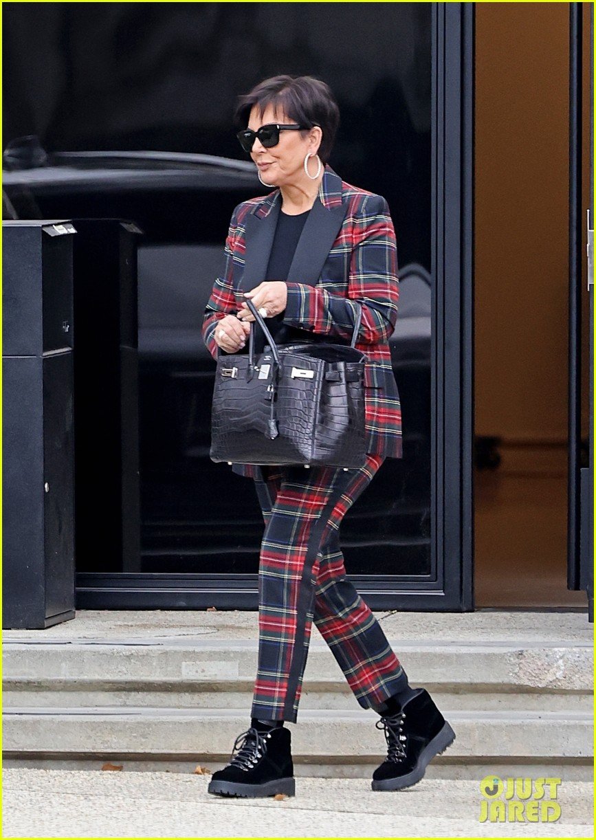 Kris Jenner Rocks a Plaid Suit for Day Out with Boyfriend Corey Gamble ...