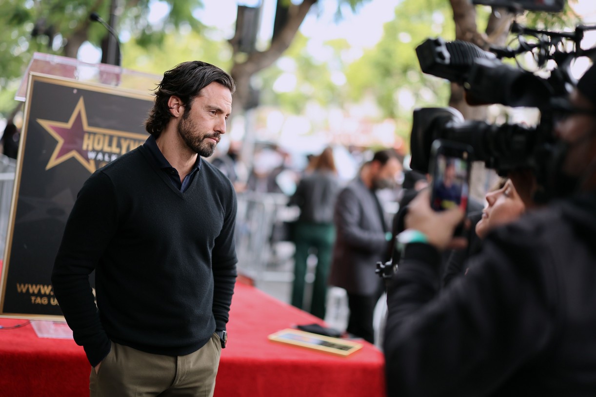 Milo Ventimiglia Gets Support From Justin Hartley At Hollywood Walk of ...