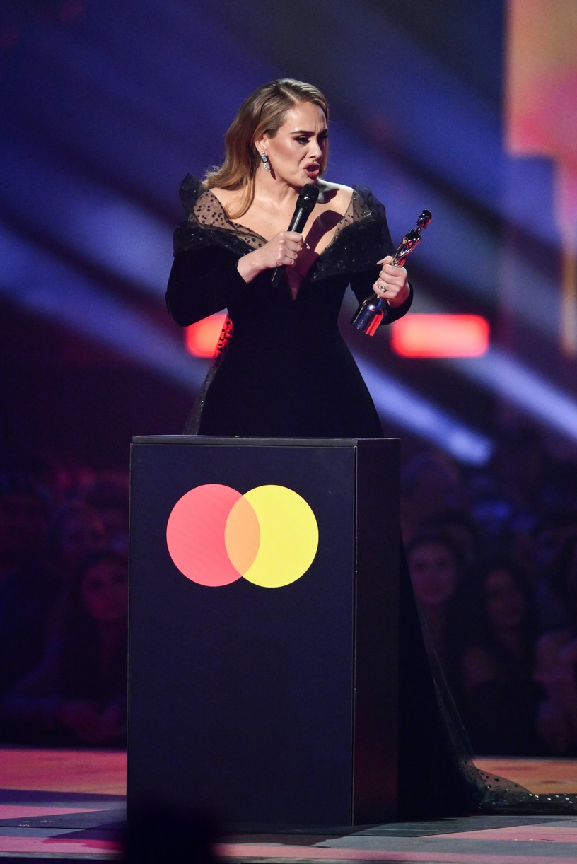 Adele Dedicates BRIT Artist of the Year Award to Son Angelo & Ex ...