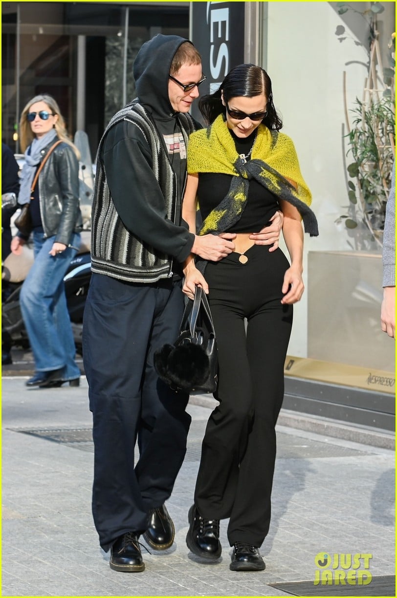 Bella Hadid & Marc Kalman Are All Smiles As They Arrive in Milan For ...