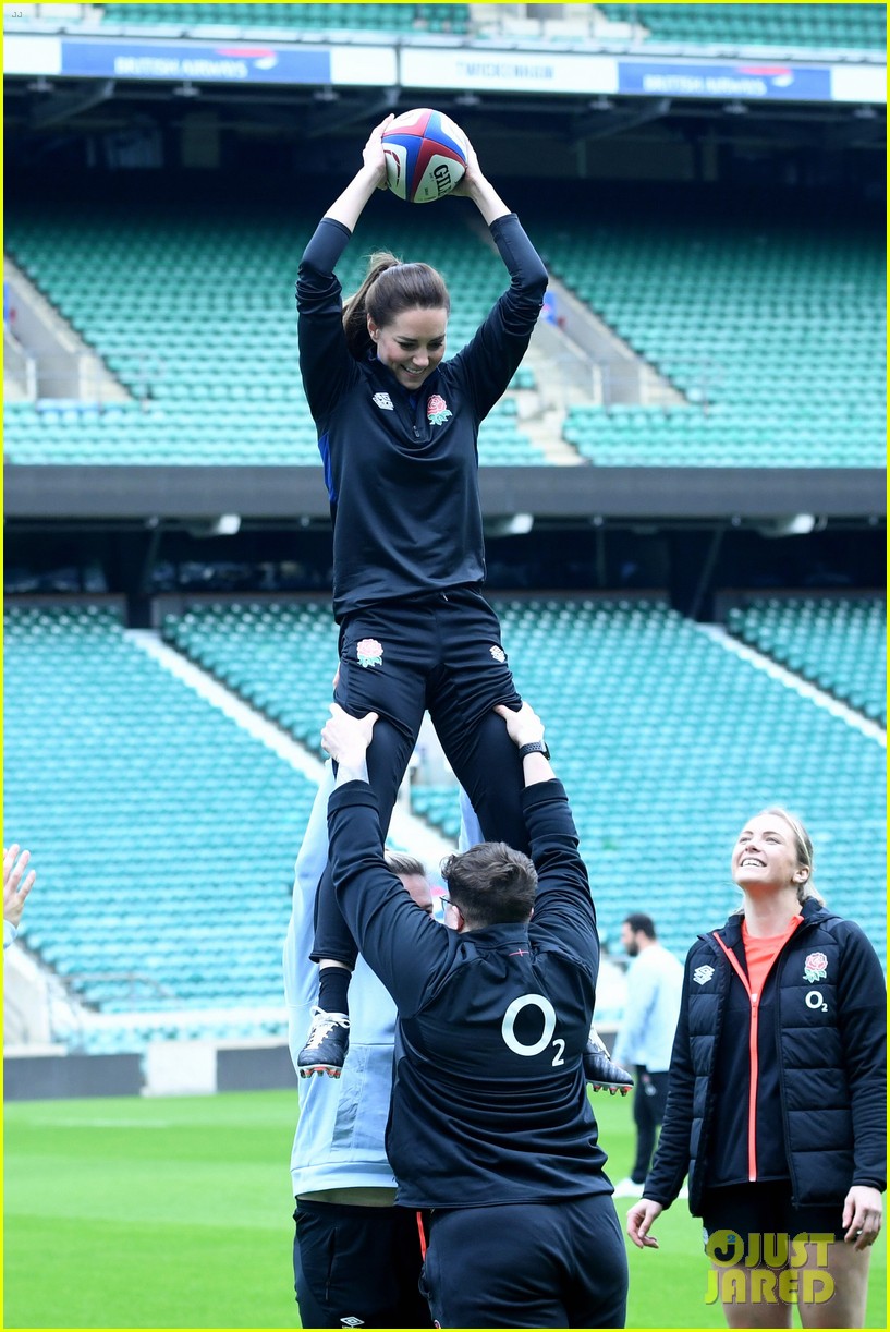 Kate Middleton Gets Hoisted in the Air During Rugby Practice!: Photo ...