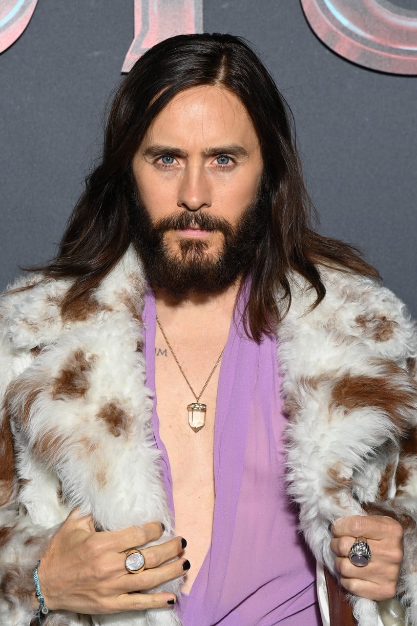 Jared Leto Wears An Animal Printed Fuzzy Coat To 'Morbius' Premiere in ...