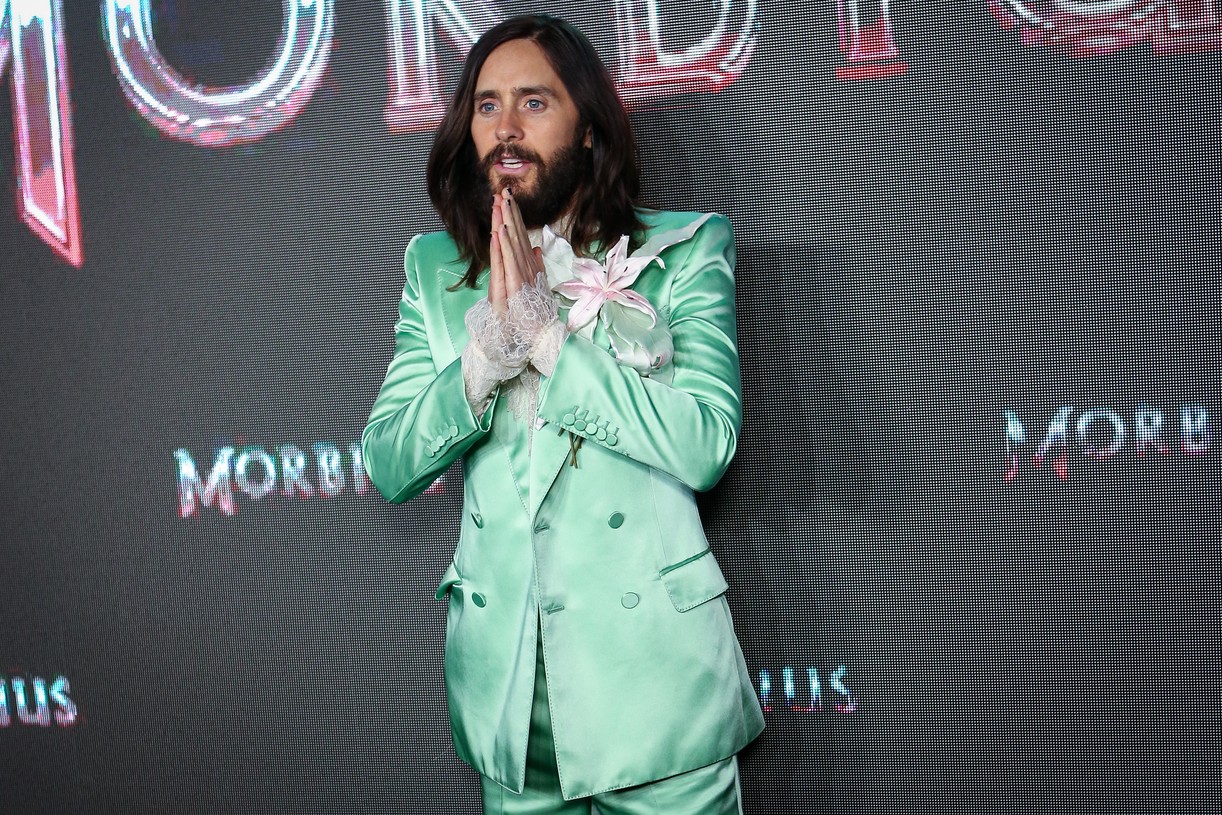 Jared Leto Wears Satin & Lace For 'Morbius' Madrid Premiere: Photo ...