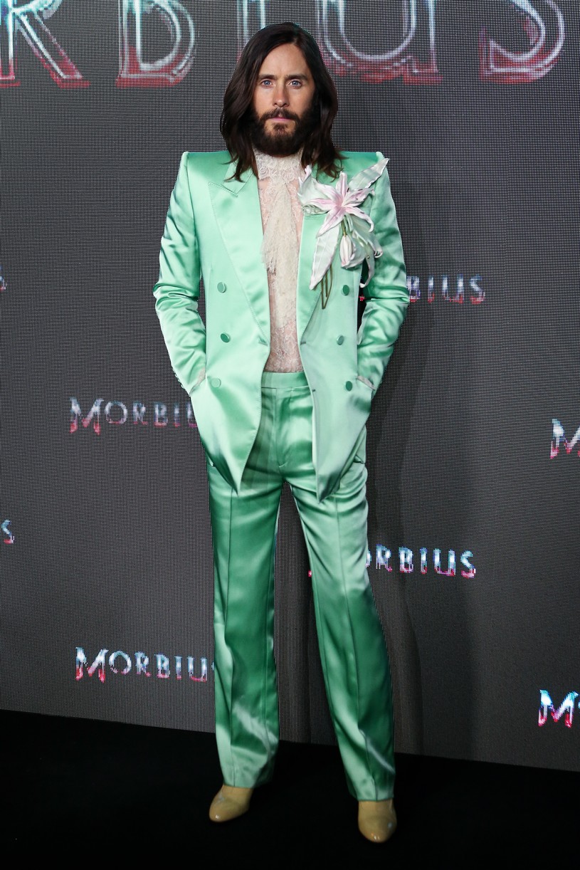 Jared Leto Wears Satin & Lace For 'Morbius' Madrid Premiere: Photo ...