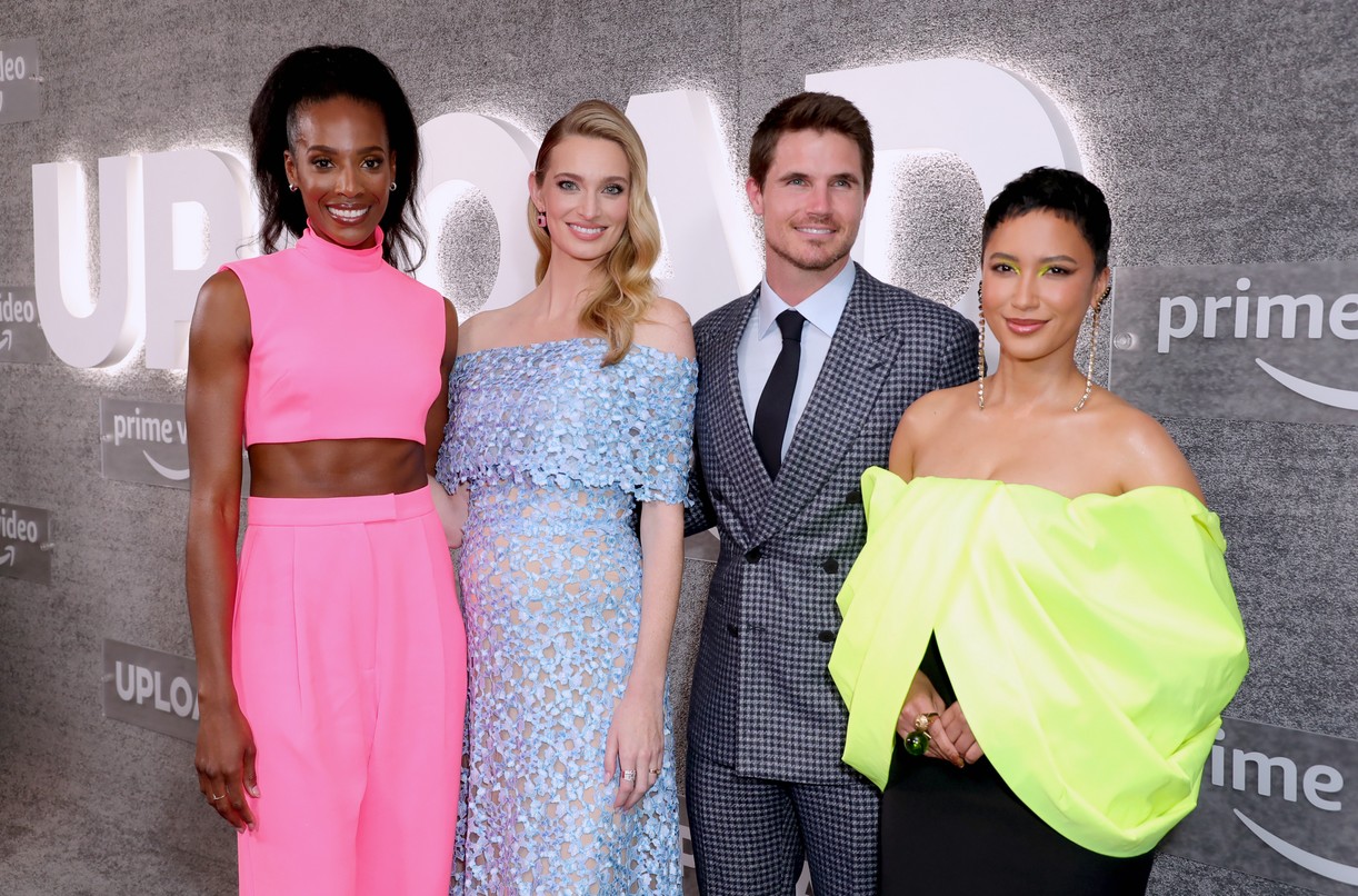 Robbie Amell & Andy Allo Join Their Whole Cast at 'Upload' Season Two ...