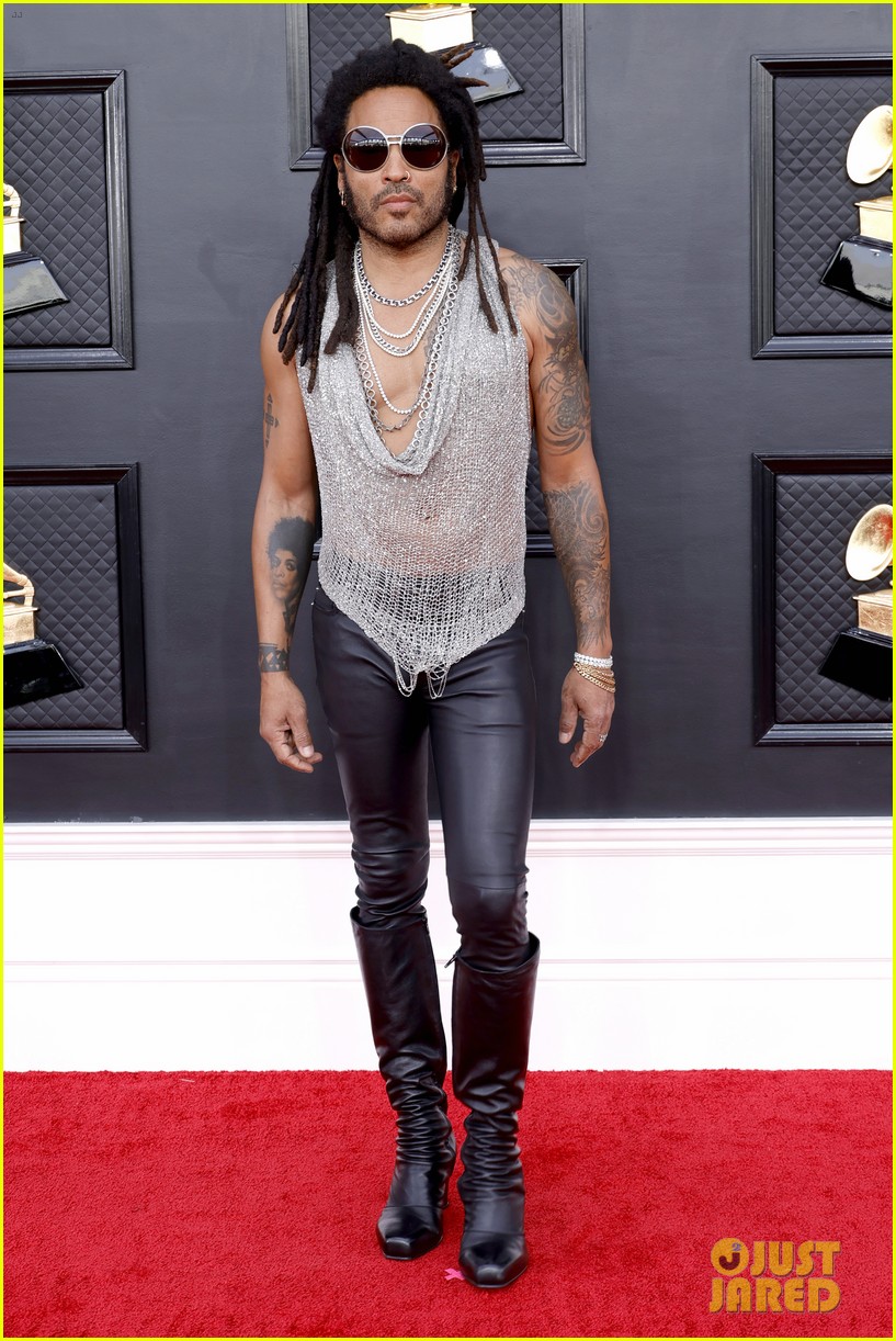 Lenny Kravitz Wears A Chainmail Top To Grammys 2022: Photo 4738881 ...